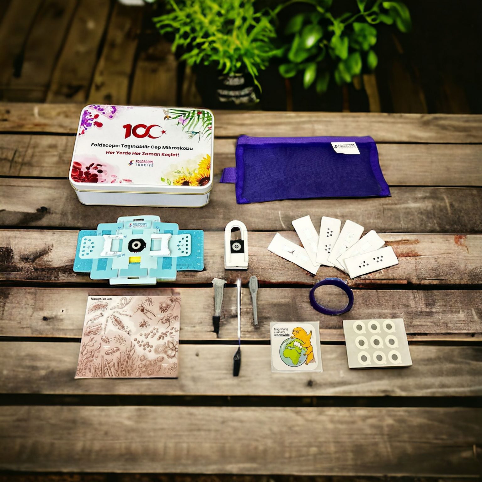 Foldscope Gezgin Seti (Özel 100. Yıl Kutusunda) - Foldscope Türkiye